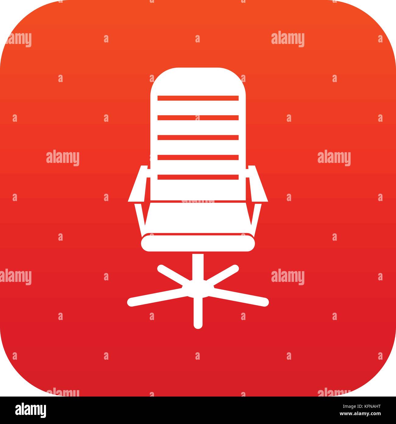 Office chair icon digital red Stock Vector Image & Art - Alamy