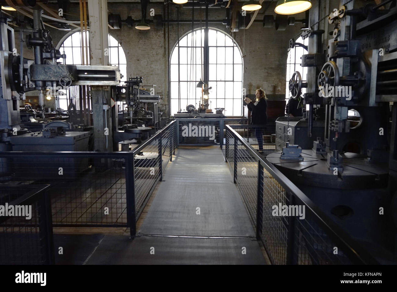 Visitor in Heavy Machine Shop in Edison's laboratory compound.Thomas ...