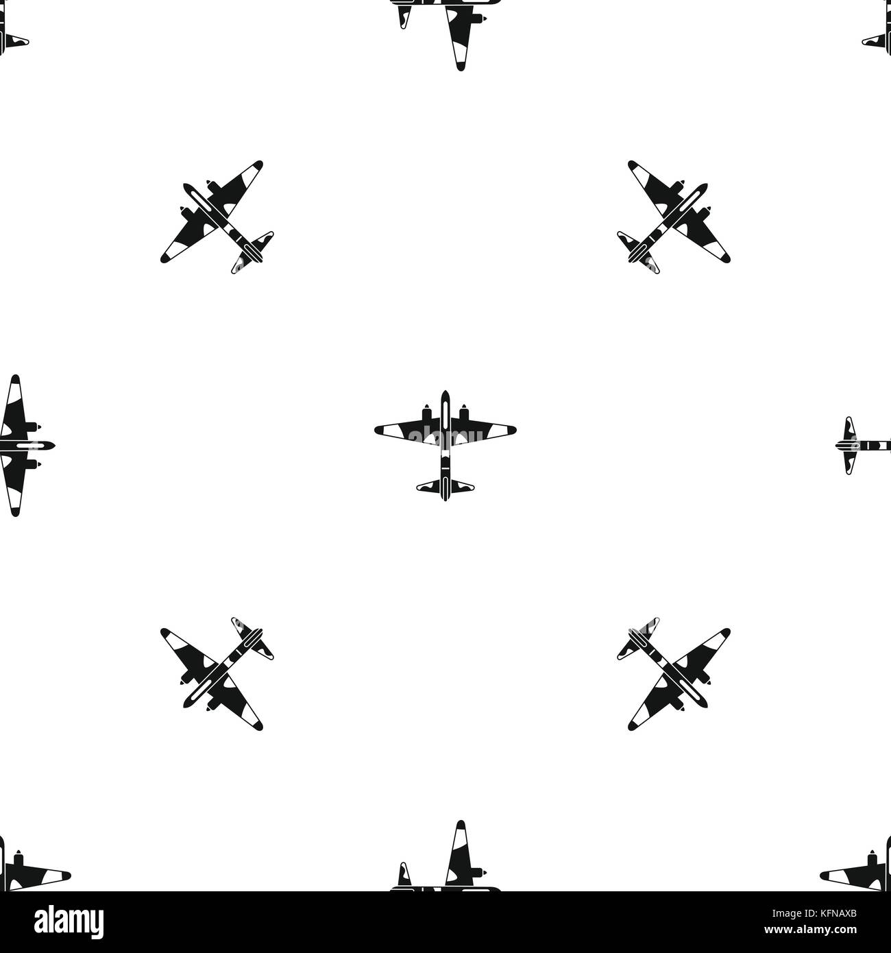 Military fighter aircraft pattern seamless black Stock Vector Image ...