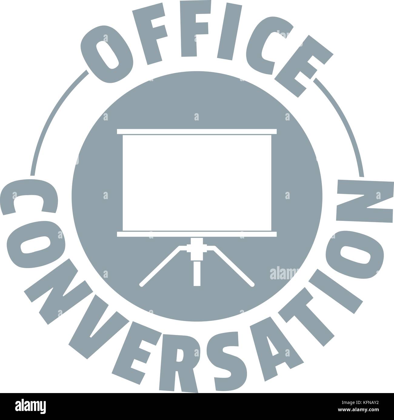 Conversation office logo, simple gray style Stock Vector Image & Art ...