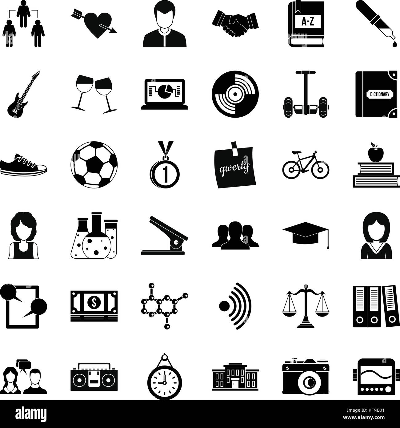 Lesson icons set, simple style Stock Vector Image & Art - Alamy