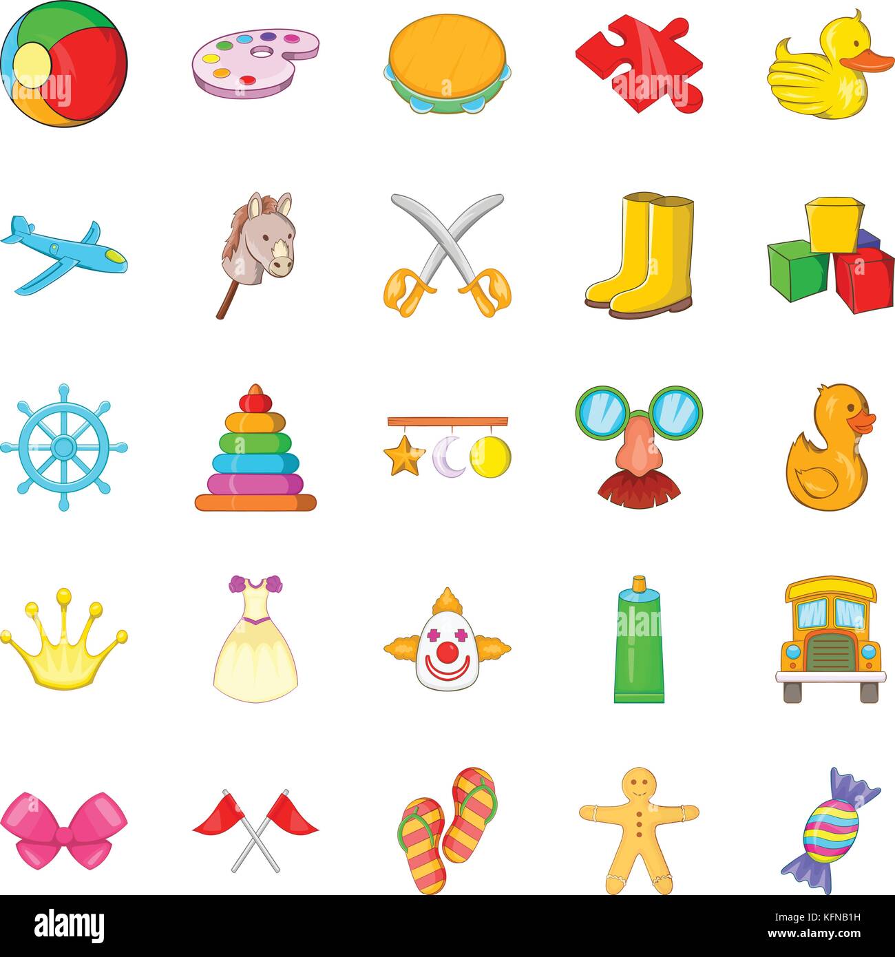 Toy for children icons set, cartoon style Stock Vector Image & Art - Alamy