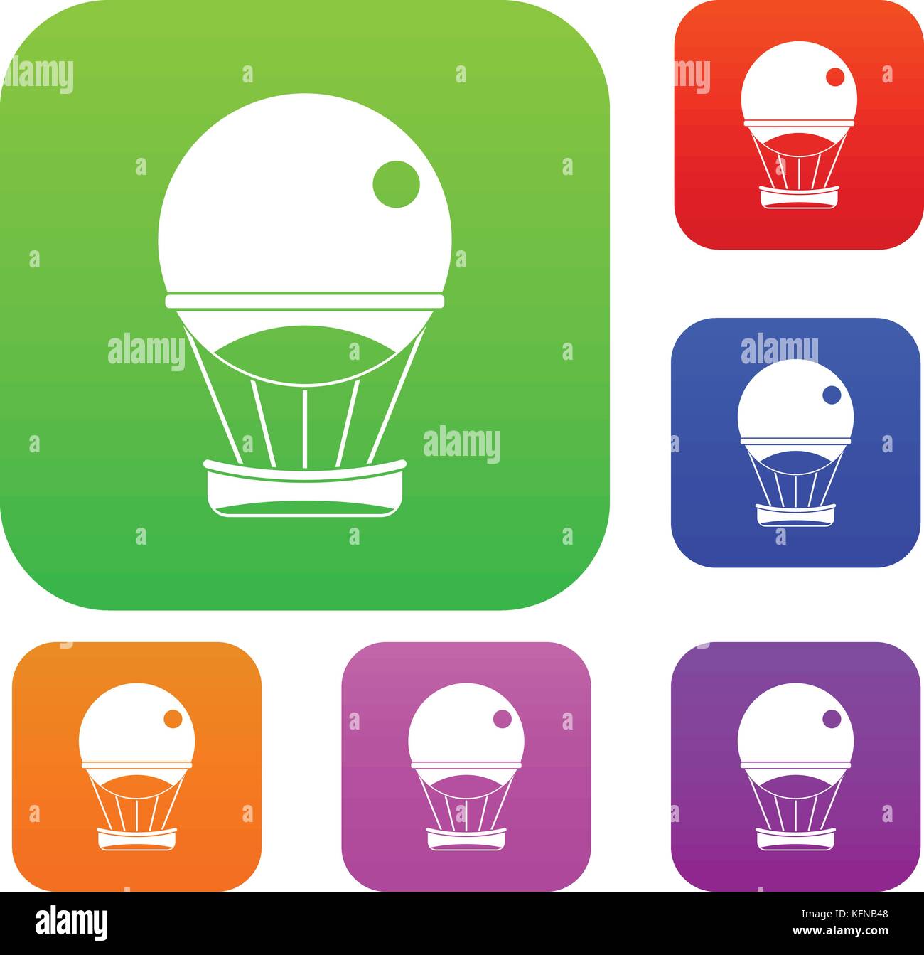 Aerostat balloon set color collection Stock Vector Image & Art - Alamy