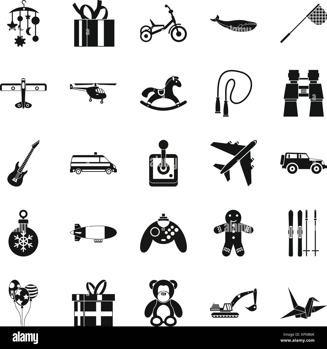 Modern toy icons set, simple style Stock Vector Image & Art - Alamy