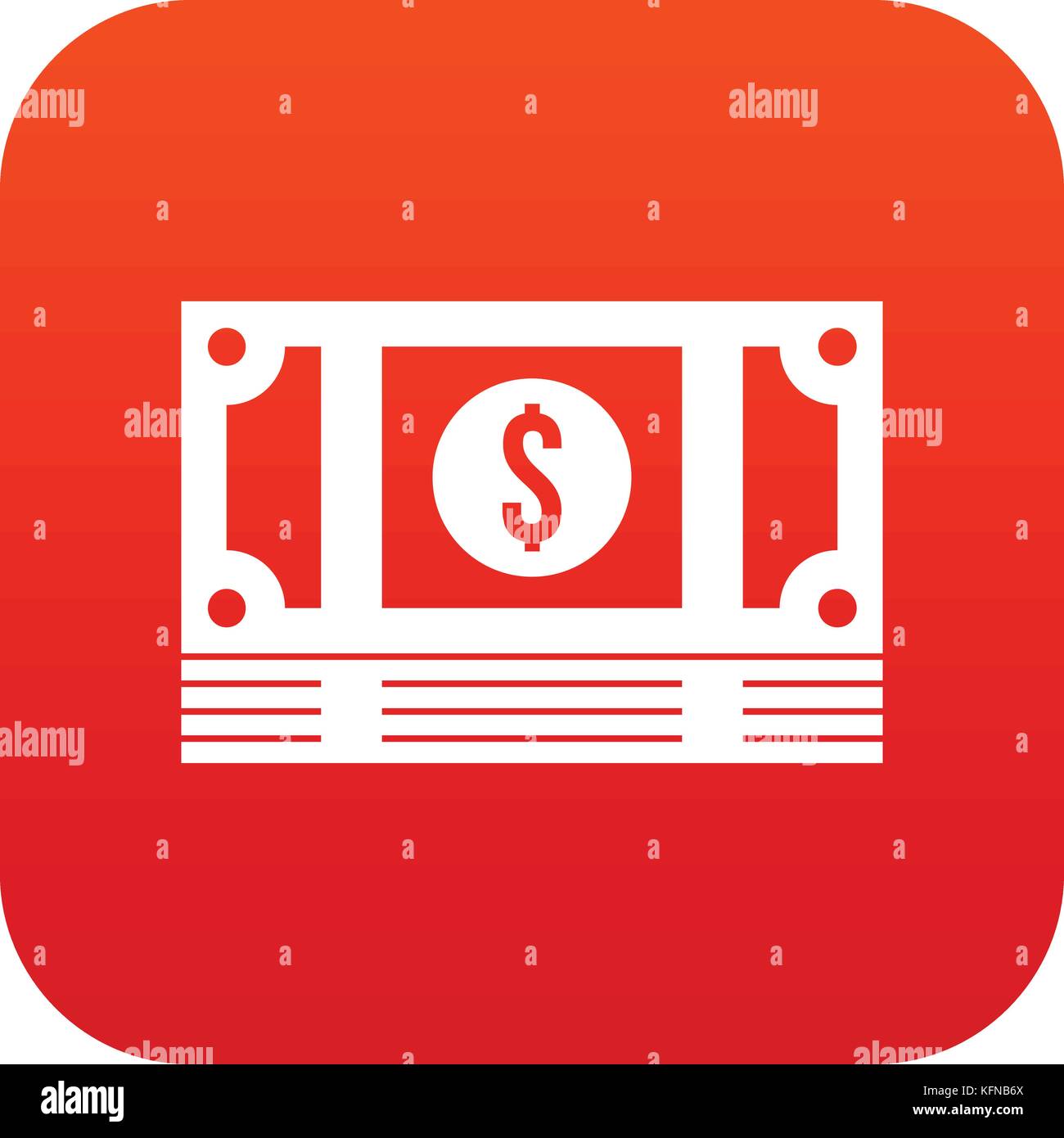 Stack of money icon digital red Stock Vector Image & Art - Alamy