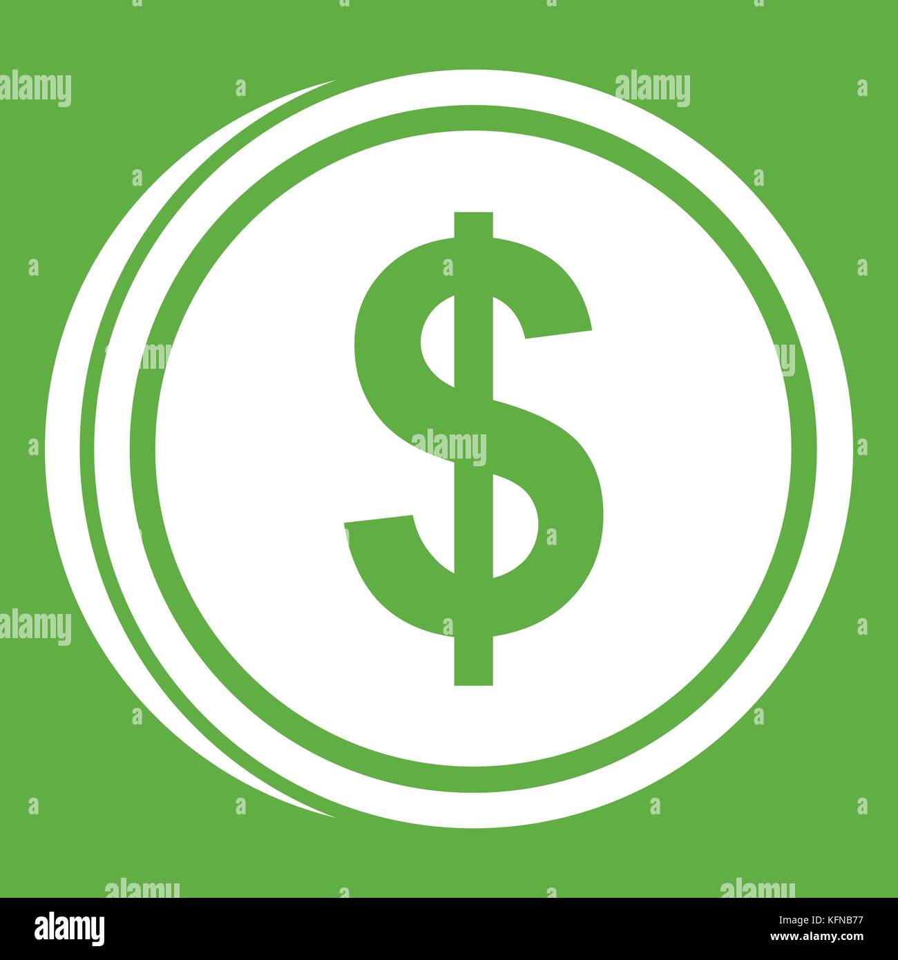 Coin dollar icon green Stock Vector Image & Art - Alamy