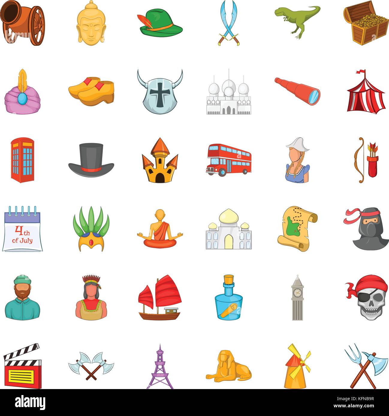 History icons set, cartoon style Stock Vector Image & Art - Alamy