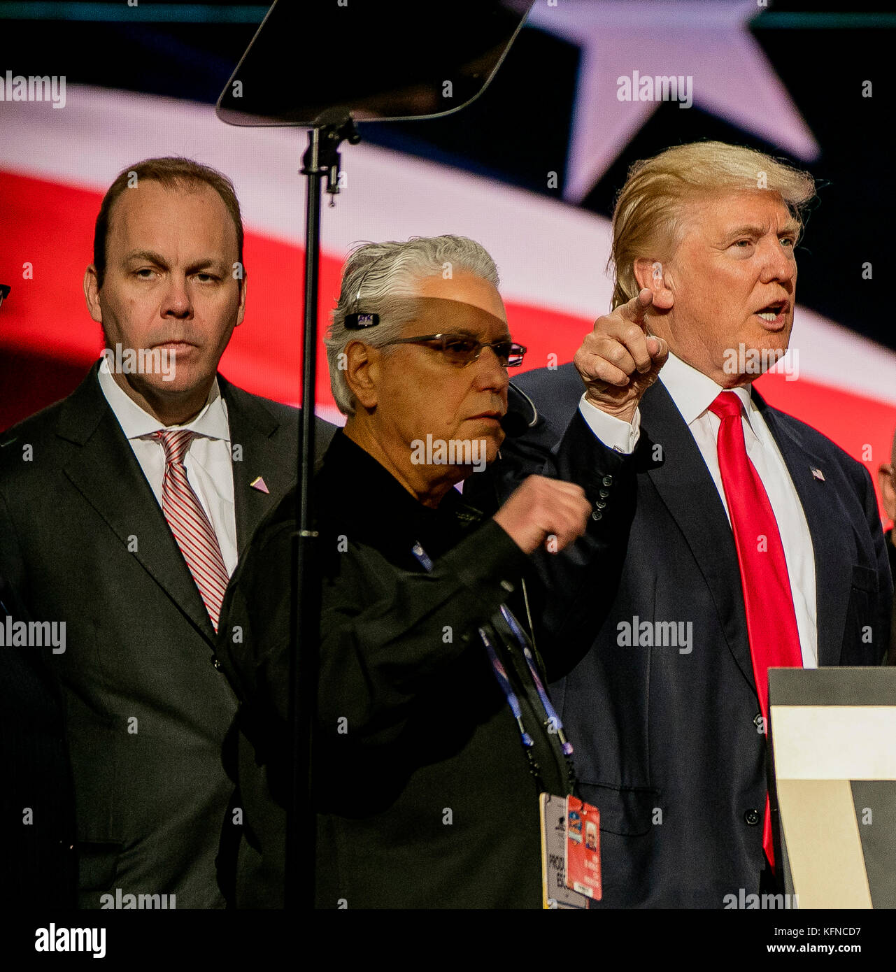 Cleveland Ohio, USA, 21th July , 2016 Donald Trump and Rick Gates on ...