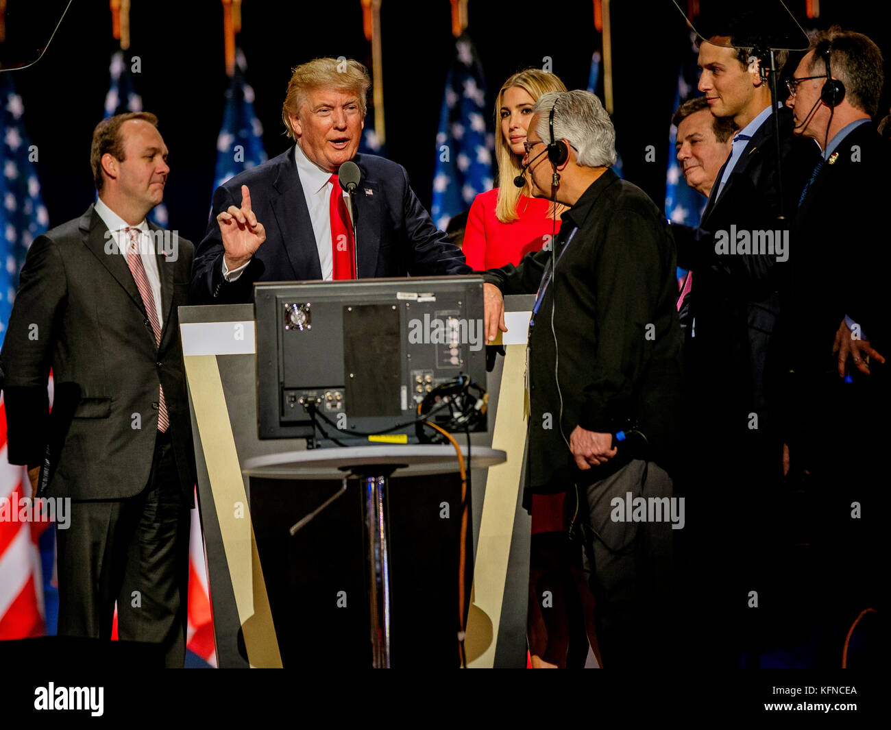Cleveland Ohio, USA, 21th July , 2016 Donald Trump, Rick Gates, Ivanka ...