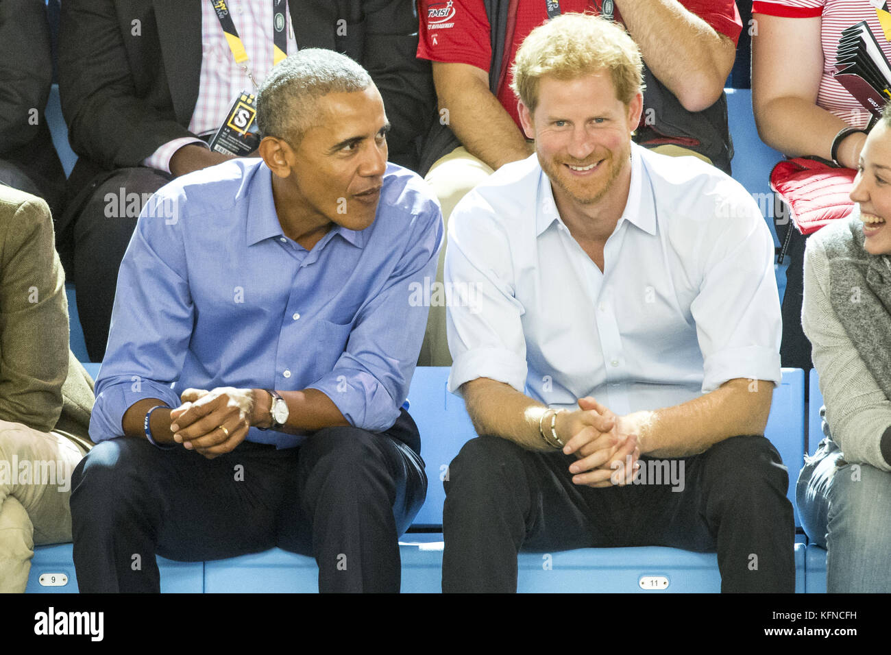 Prince Harry attends Wheel Chair Basket Ball at the Pan AM stadium as ...