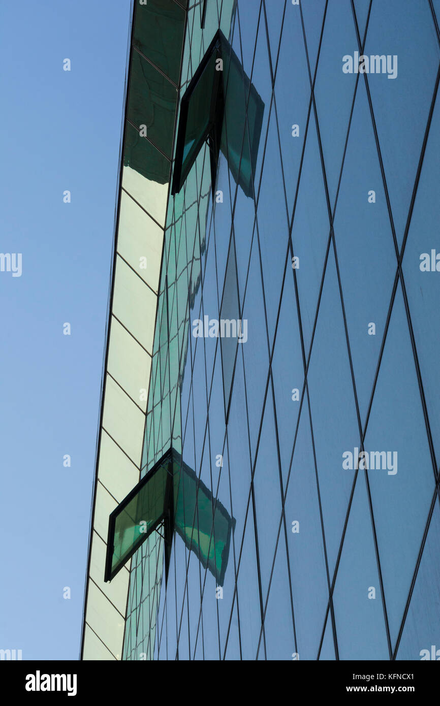 Urban facade abstract with opened windows Stock Photo - Alamy