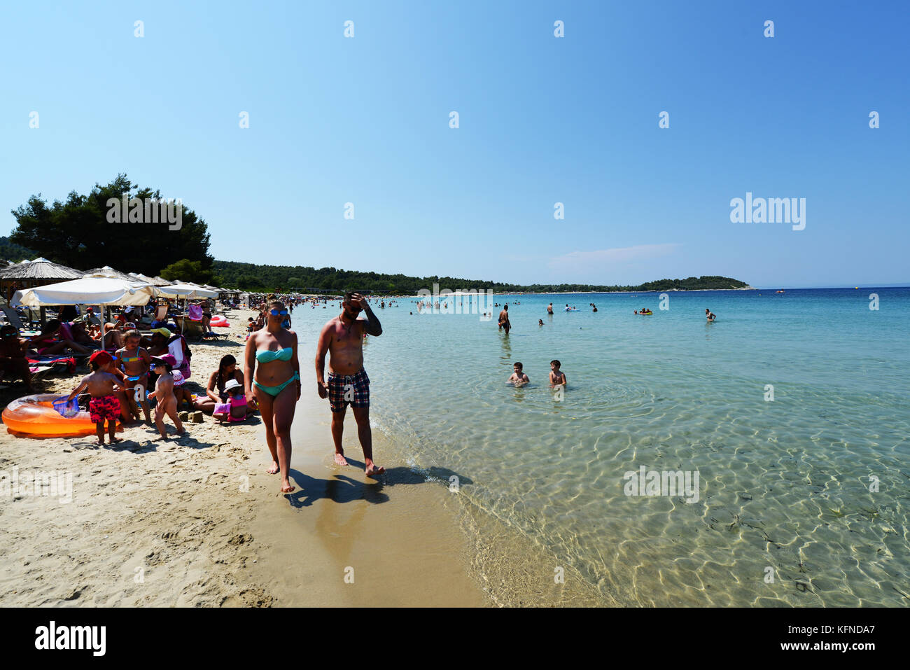 The Paliouri Beach in Halkidiki, Greece Stock Photo - Alamy