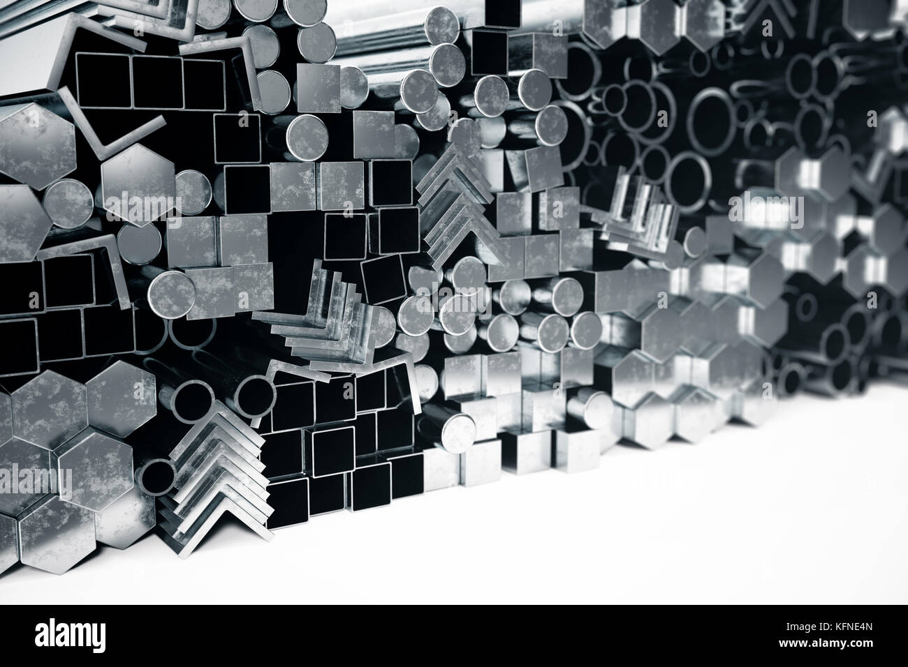 Cylindrical metal steel profiles, hexagonal metal steel profiles ...