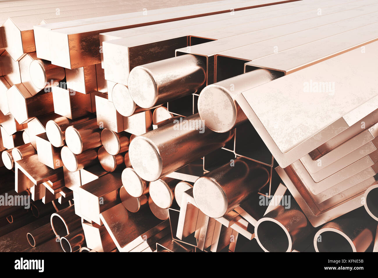 Cylindrical copper steel profiles, hexagonal copper steel profiles ...