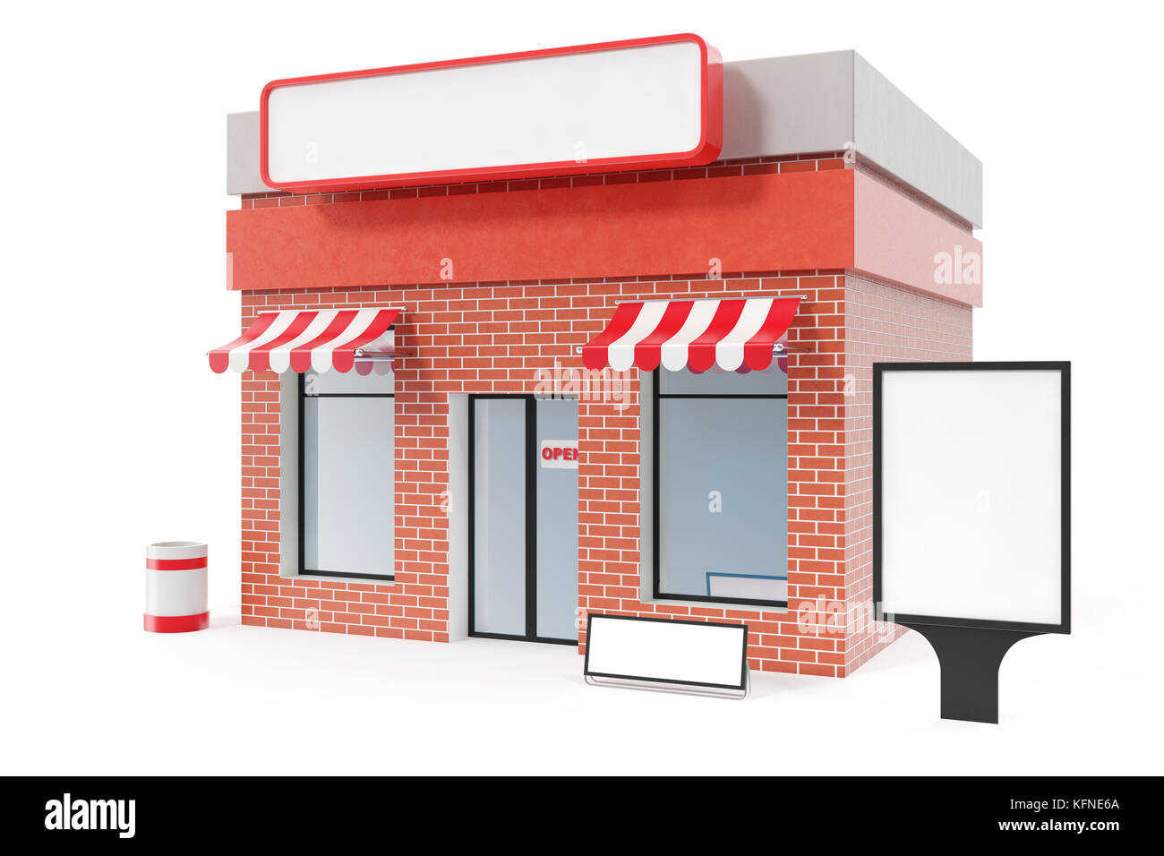 Cartoon open shop sign hi-res stock photography and images - Alamy