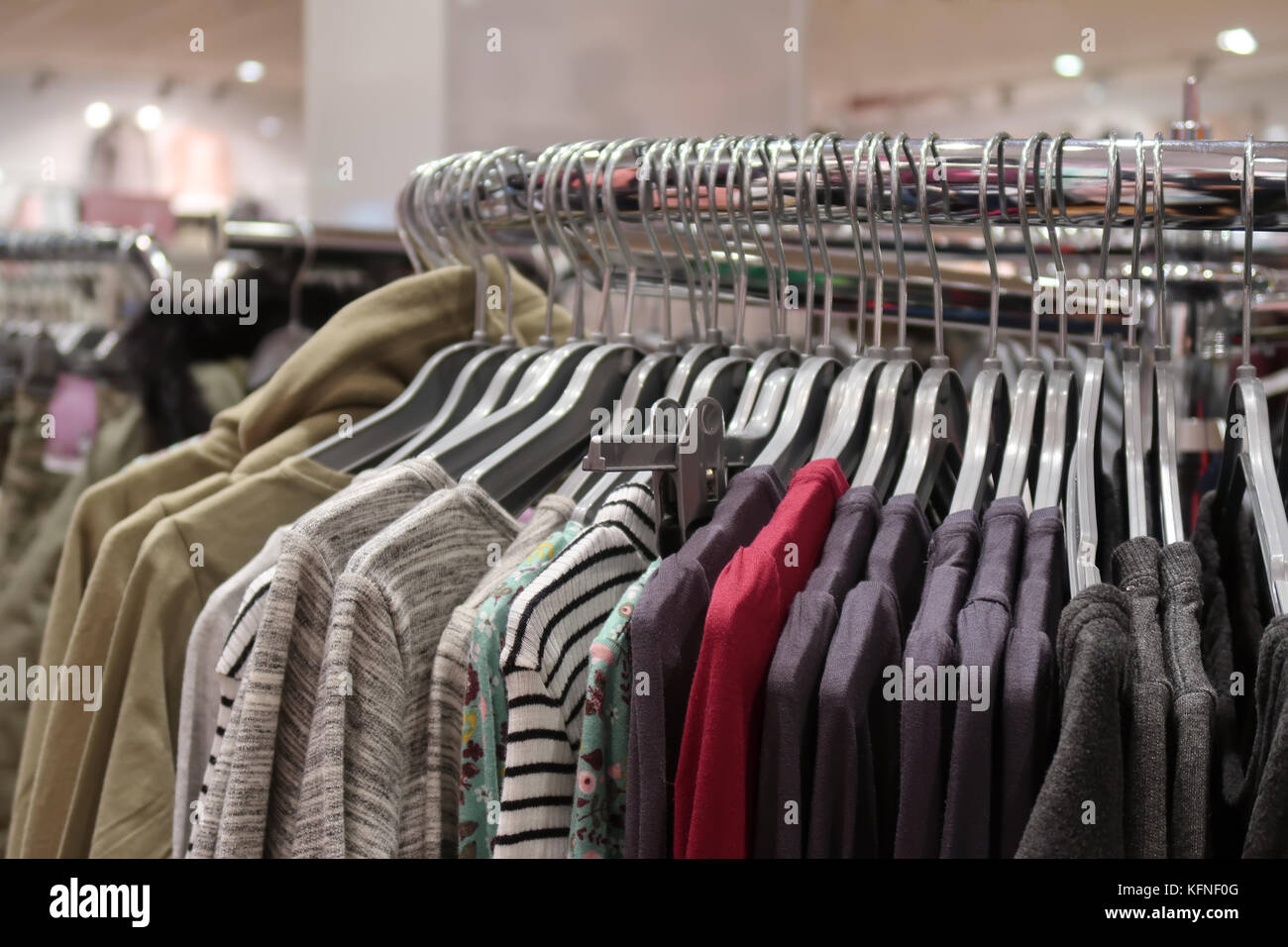 Clothing on display Stock Photo - Alamy