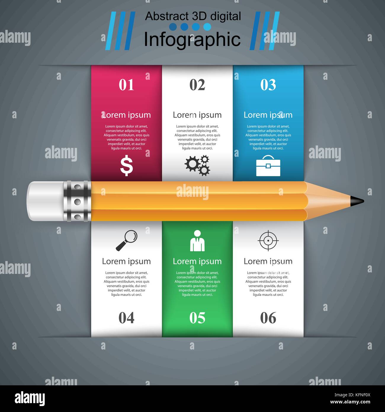 Business Infographics. Pencil icon Stock Vector Image & Art - Alamy