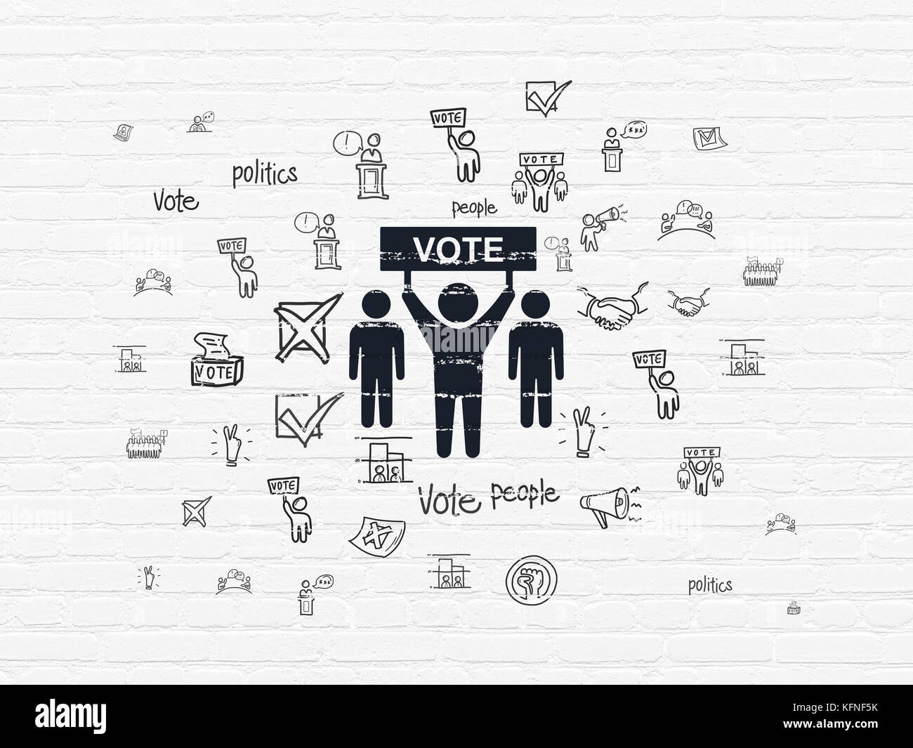 Political concept: Election Campaign on wall background Stock Photo - Alamy