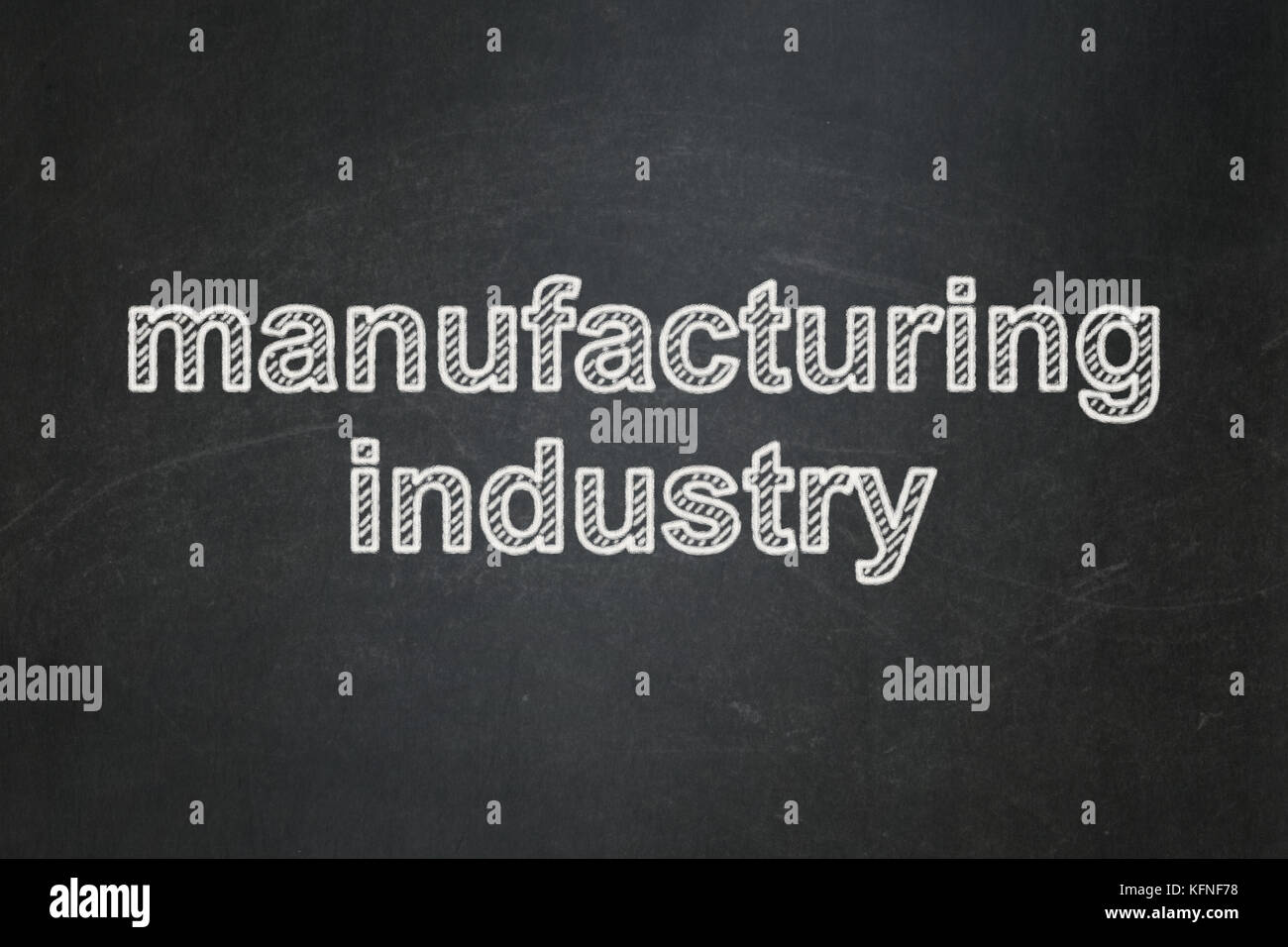 Industry concept: Manufacturing Industry on chalkboard background Stock ...
