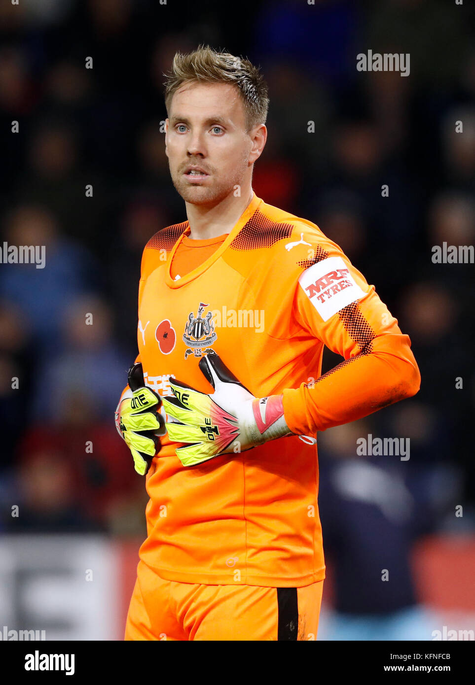 Newcastle United goalkeeper Rob Elliot during the Premier League match ...