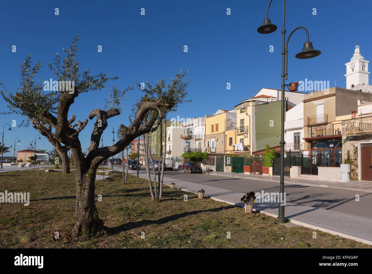 Lesina (Puglia, Italy) - View of the little village and its coloured ...