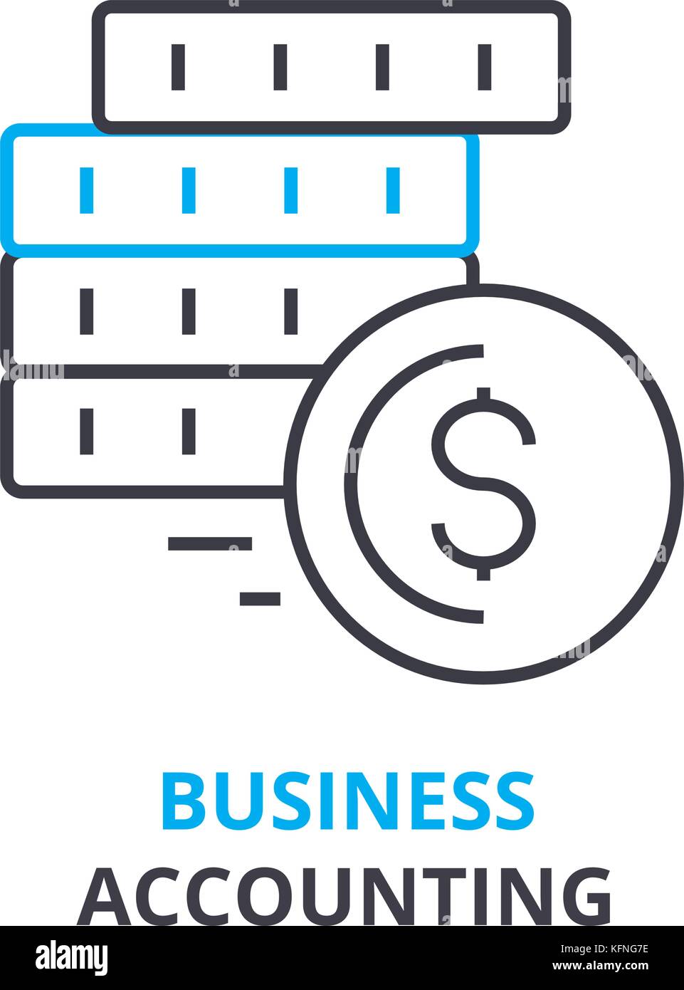 business accounting concept , outline icon, linear sign, thin line ...