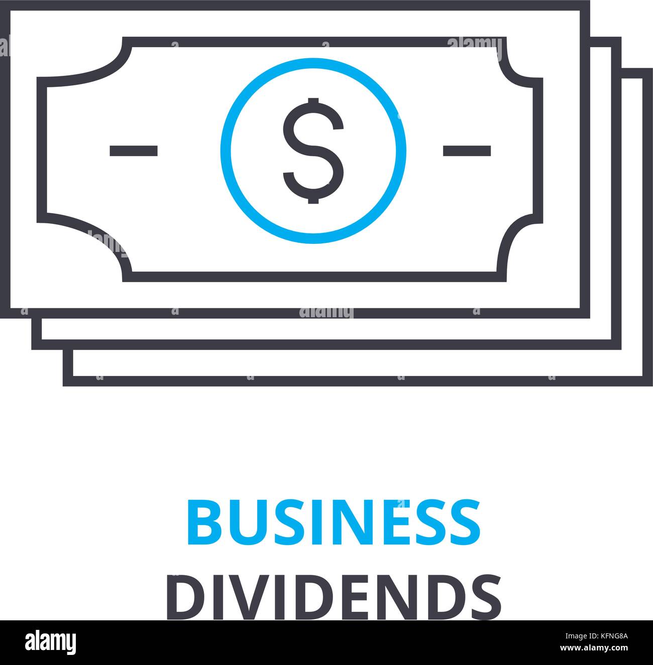 business dividends concept , outline icon, linear sign, thin line ...