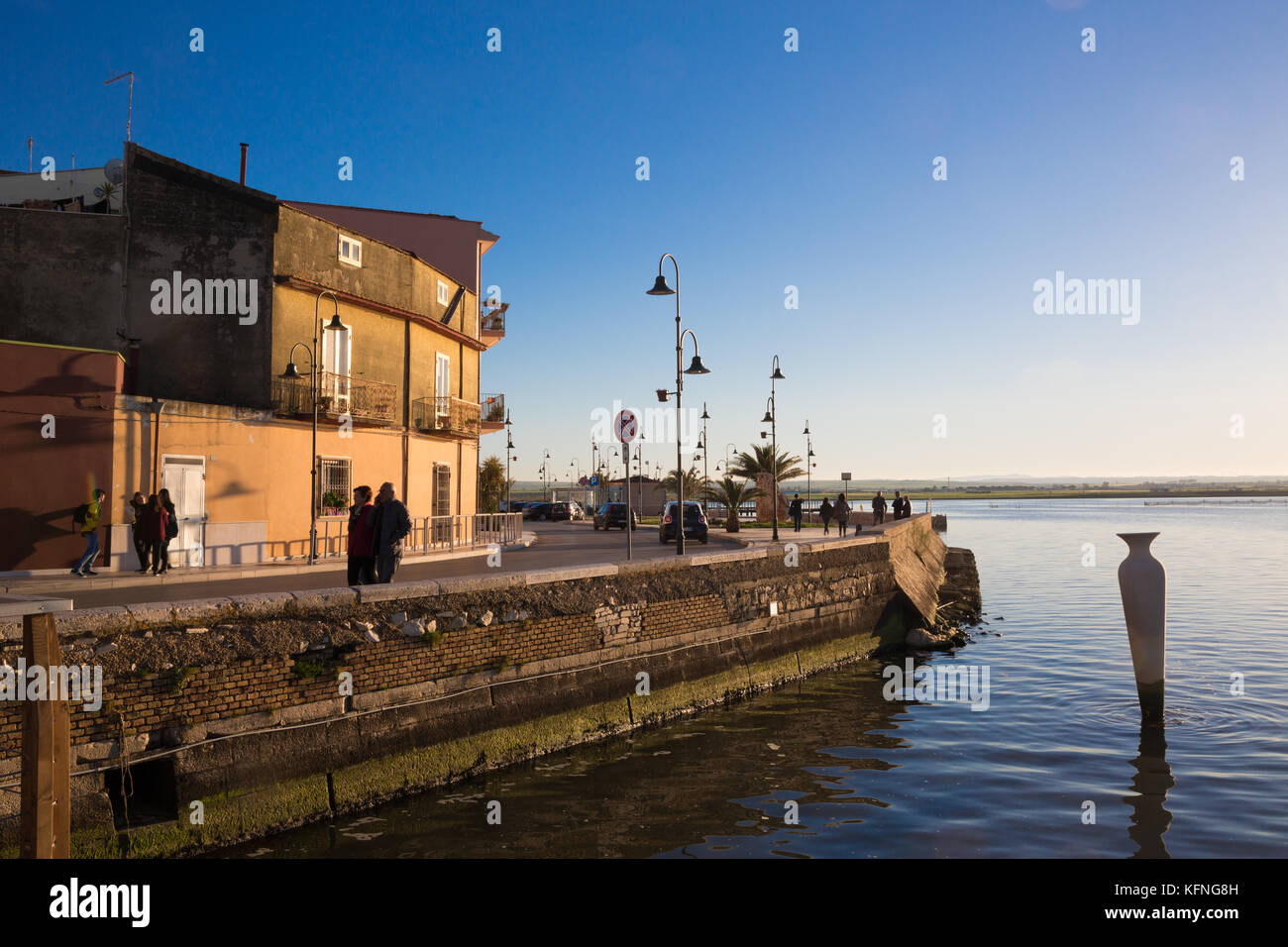 Lesina (Puglia, Italy) - View of the little village and its coloured ...