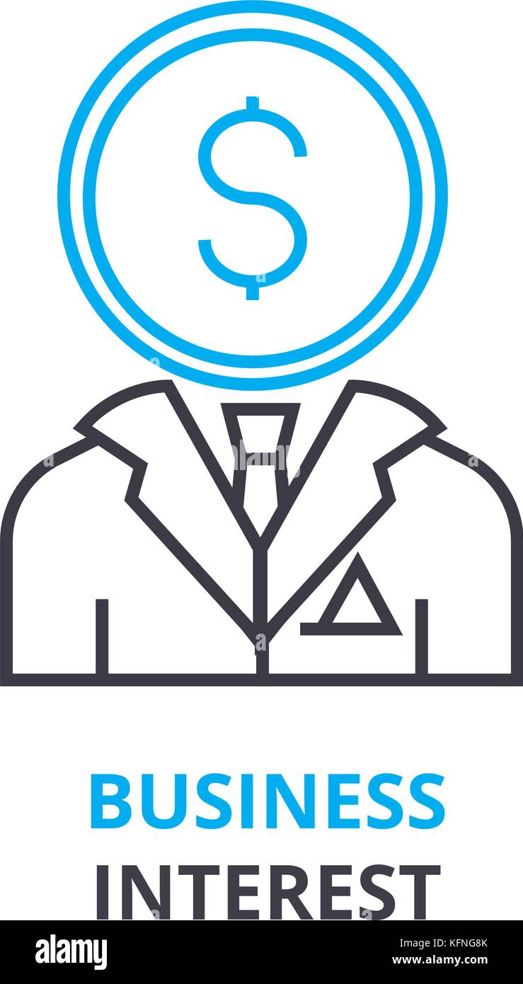 business interest concept , outline icon, linear sign, thin line ...
