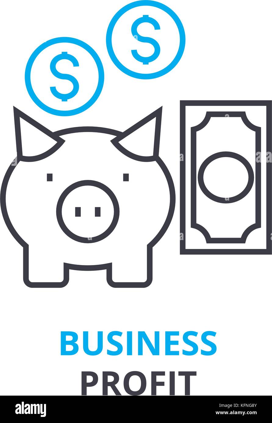 business profit concept , outline icon, linear sign, thin line ...
