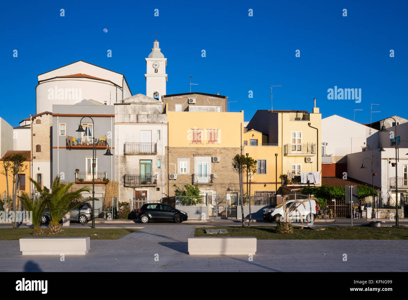 Lesina (Puglia, Italy) - View of the little village and its coloured ...