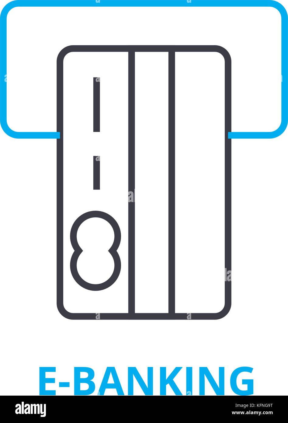 e-banking concept , outline icon, linear sign, thin line pictogram ...