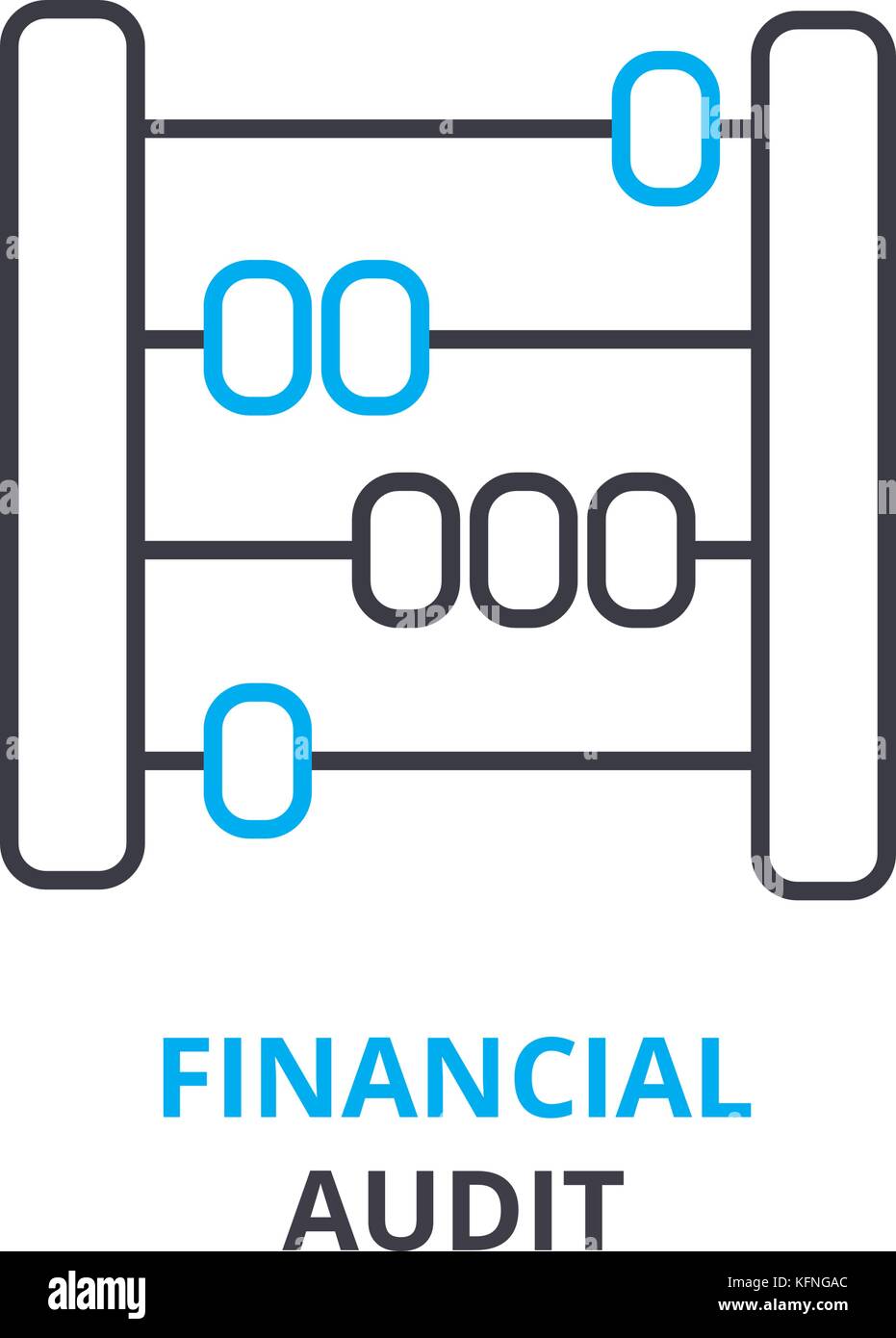 financial audit concept , outline icon, linear sign, thin line ...