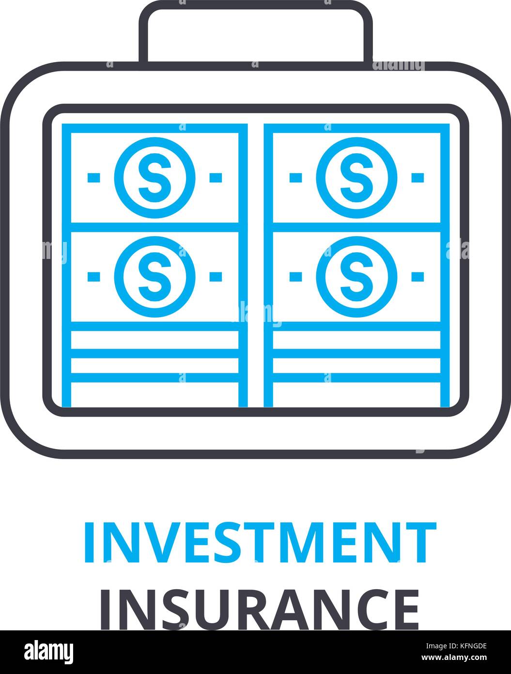 investment insurance concept , outline icon, linear sign, thin line ...