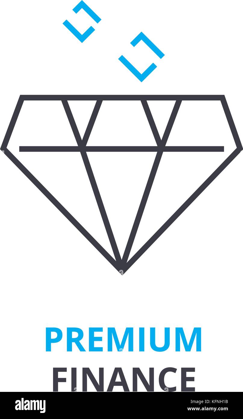 premium finance concept , outline icon, linear sign, thin line ...