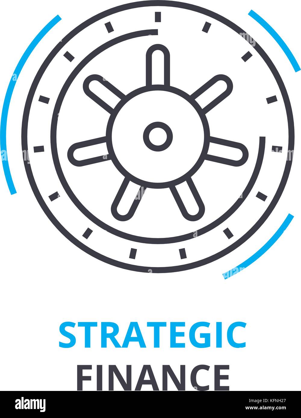strategic finance concept , outline icon, linear sign, thin line ...
