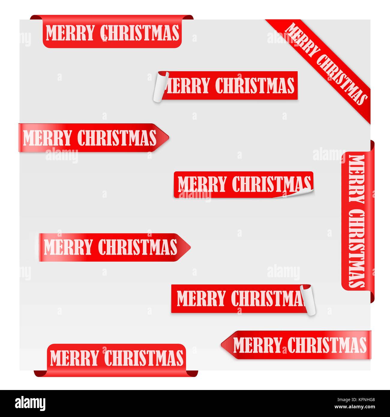 Merry christmas set red Stock Vector Images - Alamy
