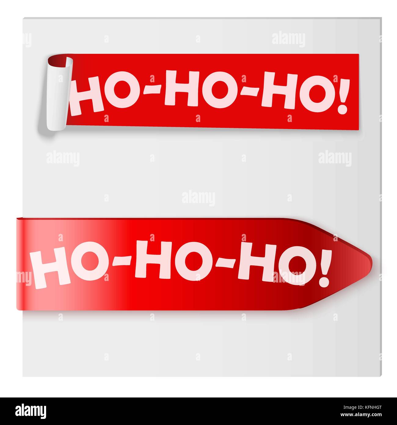 Ho-ho-ho Red Label Ribbons Stock Vector Image & Art - Alamy