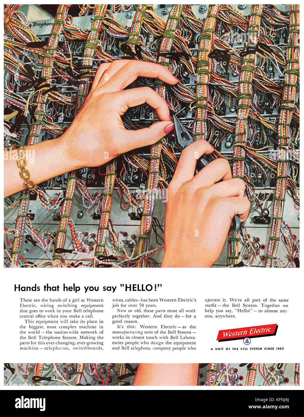 1950s telephone ad hi-res stock photography and images - Alamy
