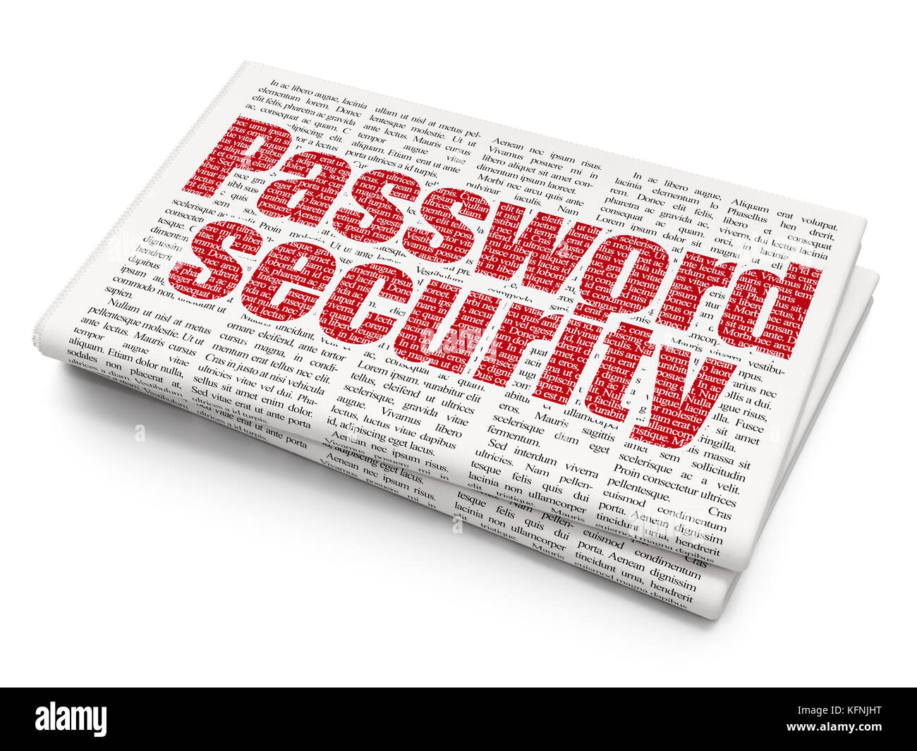 Safety concept: Password Security on Newspaper background Stock Photo ...