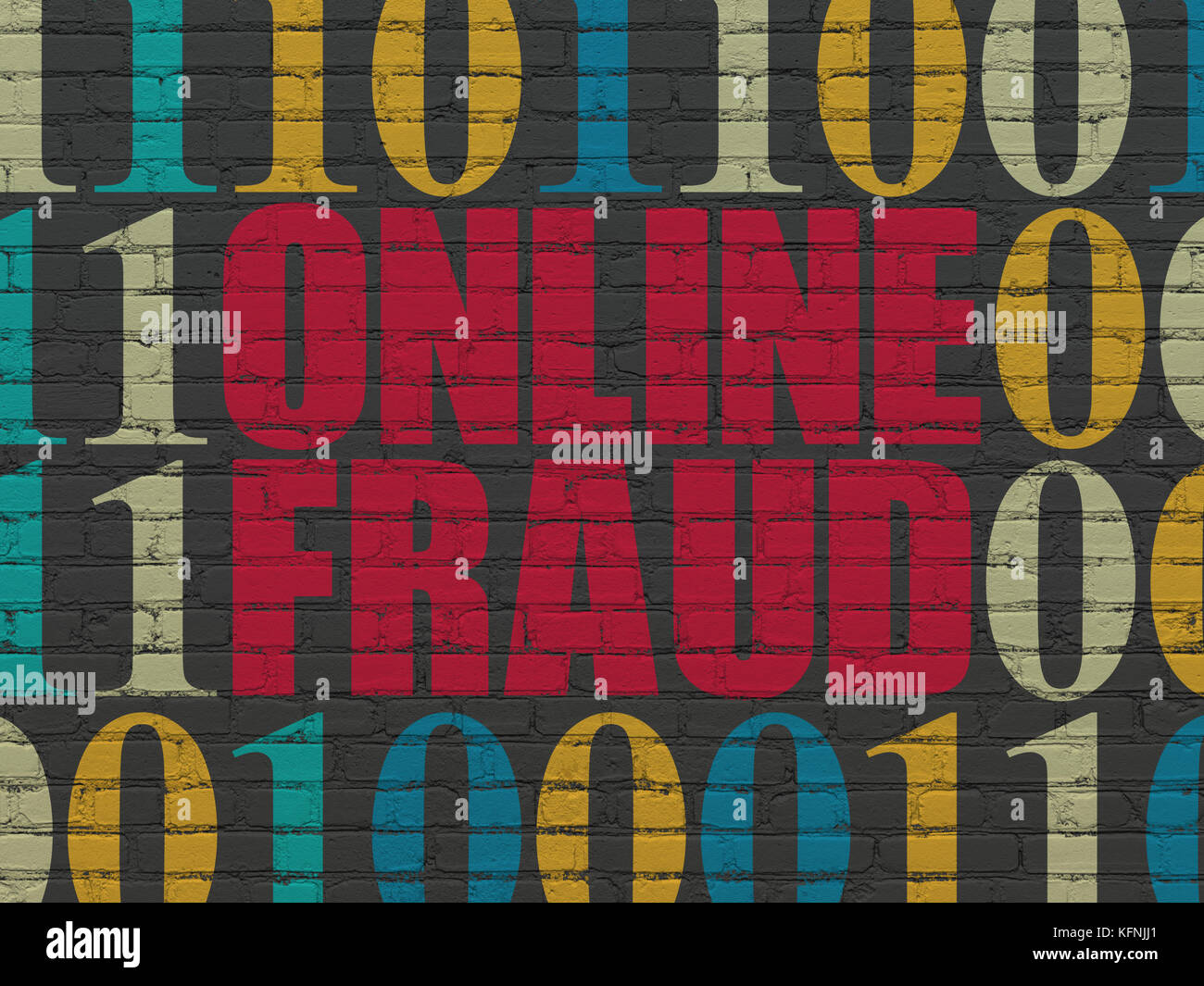 Security concept: Online Fraud on wall background Stock Photo - Alamy