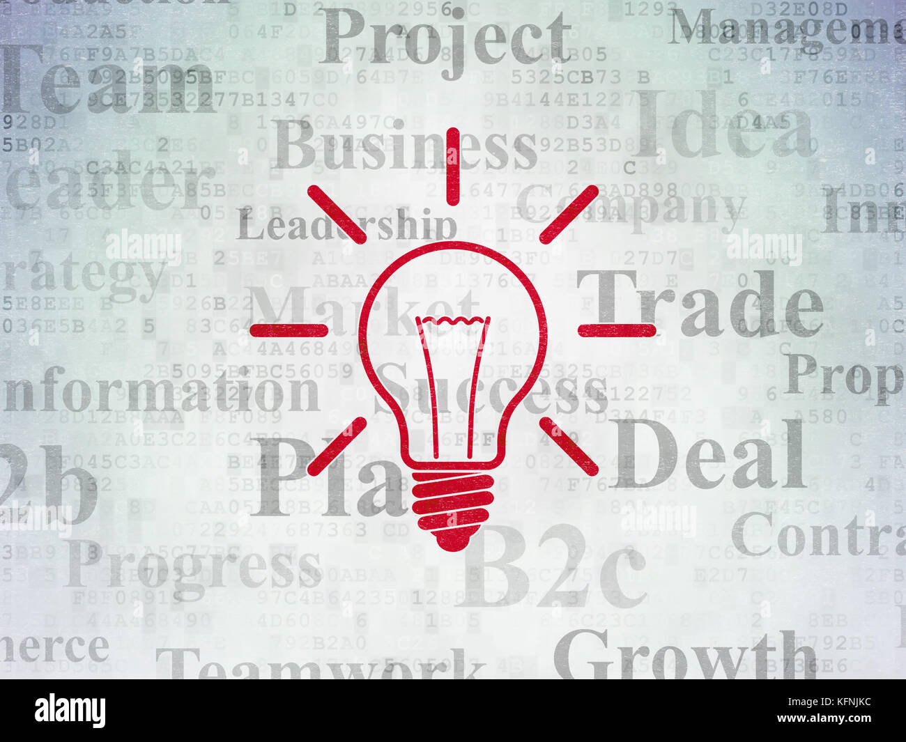 Business concept: Light Bulb on Digital Data Paper background Stock ...
