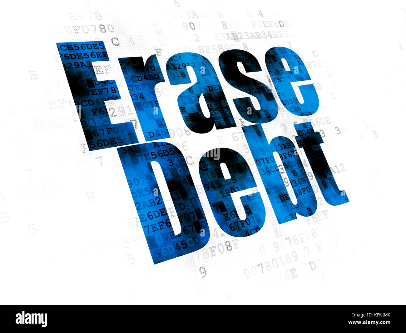 Business concept: Erase Debt on Digital background Stock Photo - Alamy