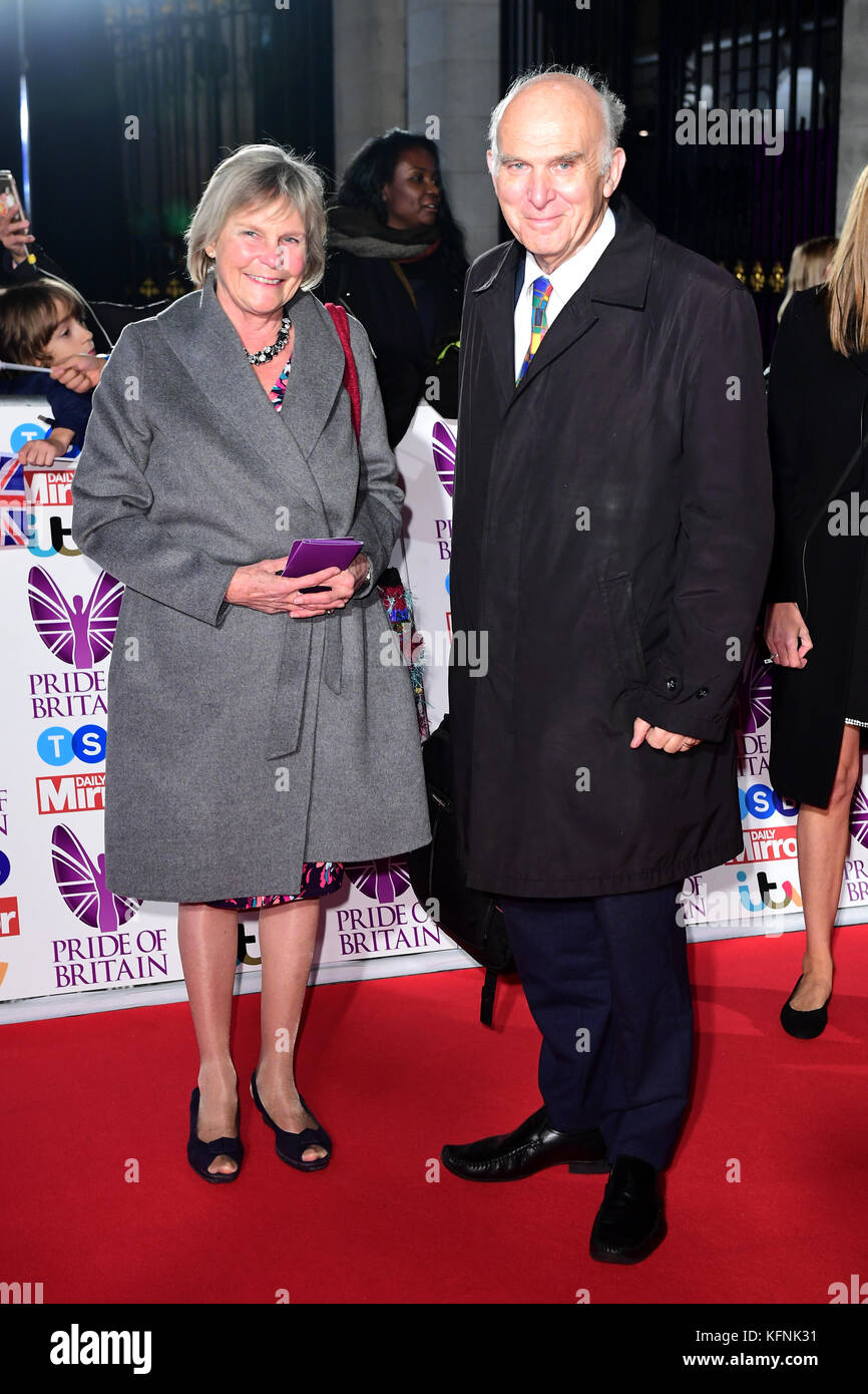 Leader of Liberal Democrats Sir Vince Cable and wife Rachel Smith ...