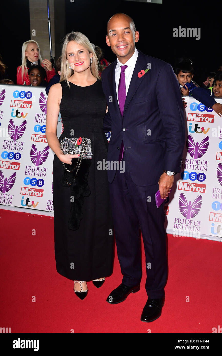 Chuka Umunna and wife Alice Sullivan attending The Pride of Britain ...