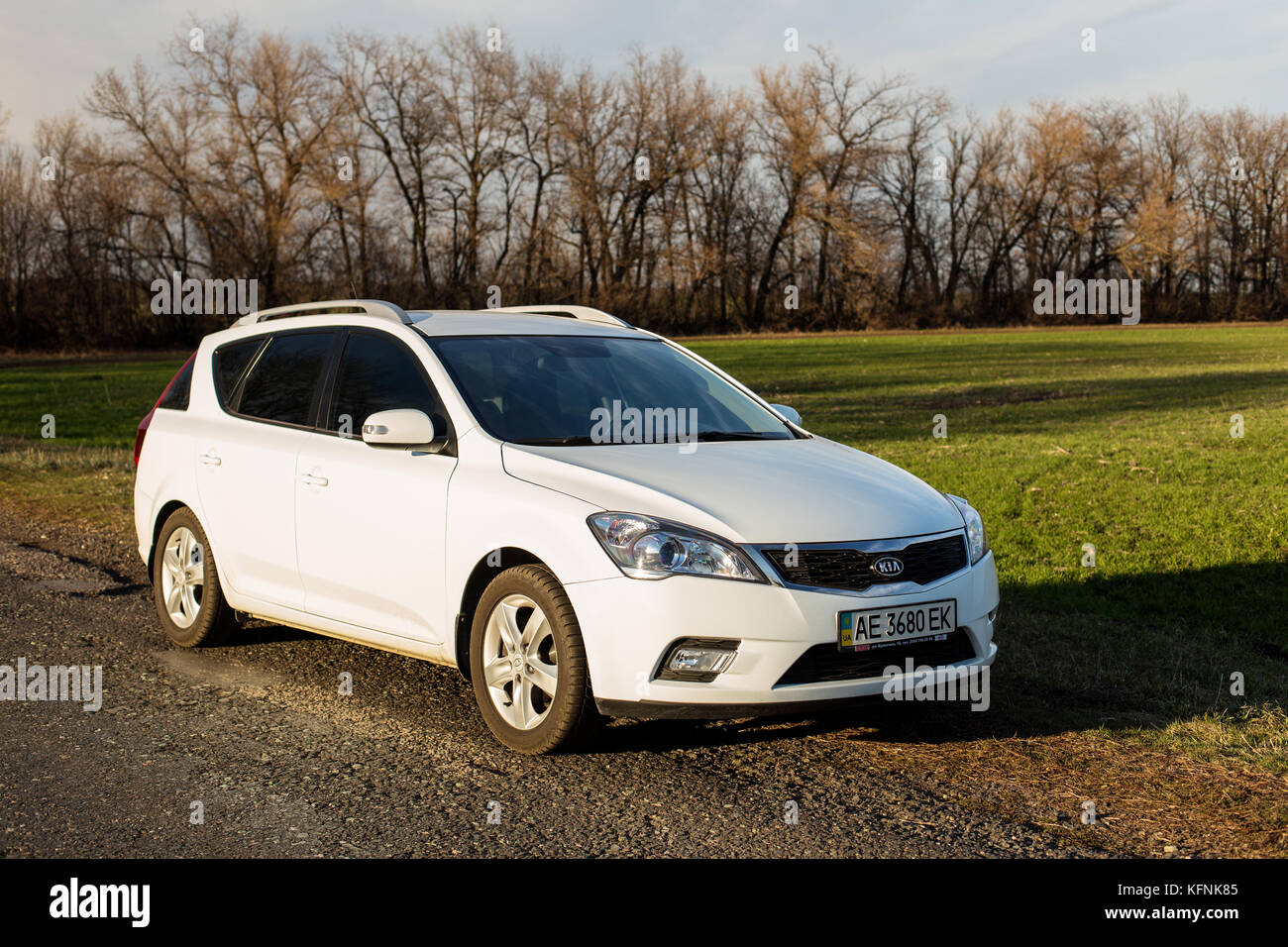 DNIPROPETROVSK REGION, UKRAINE - MARCH 25, 2015: KIA CEED IN NATURE ...