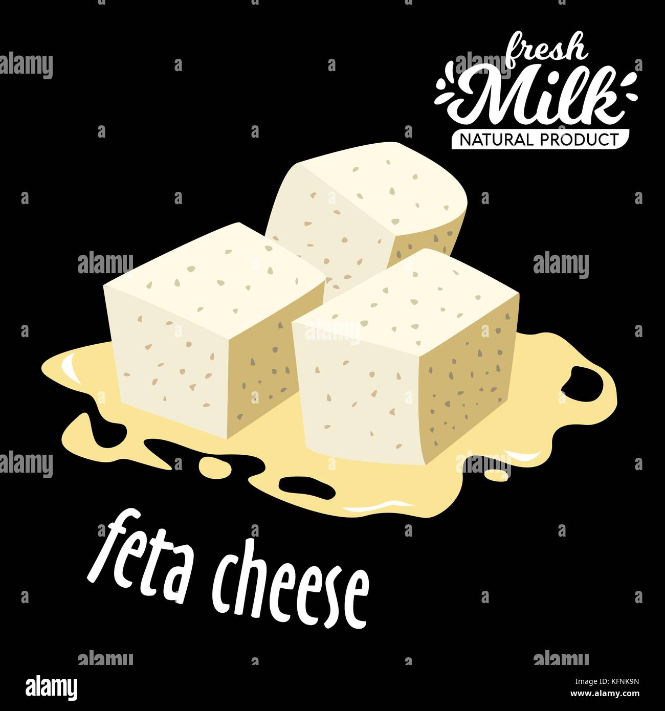 Diced feta Stock Vector Images - Alamy