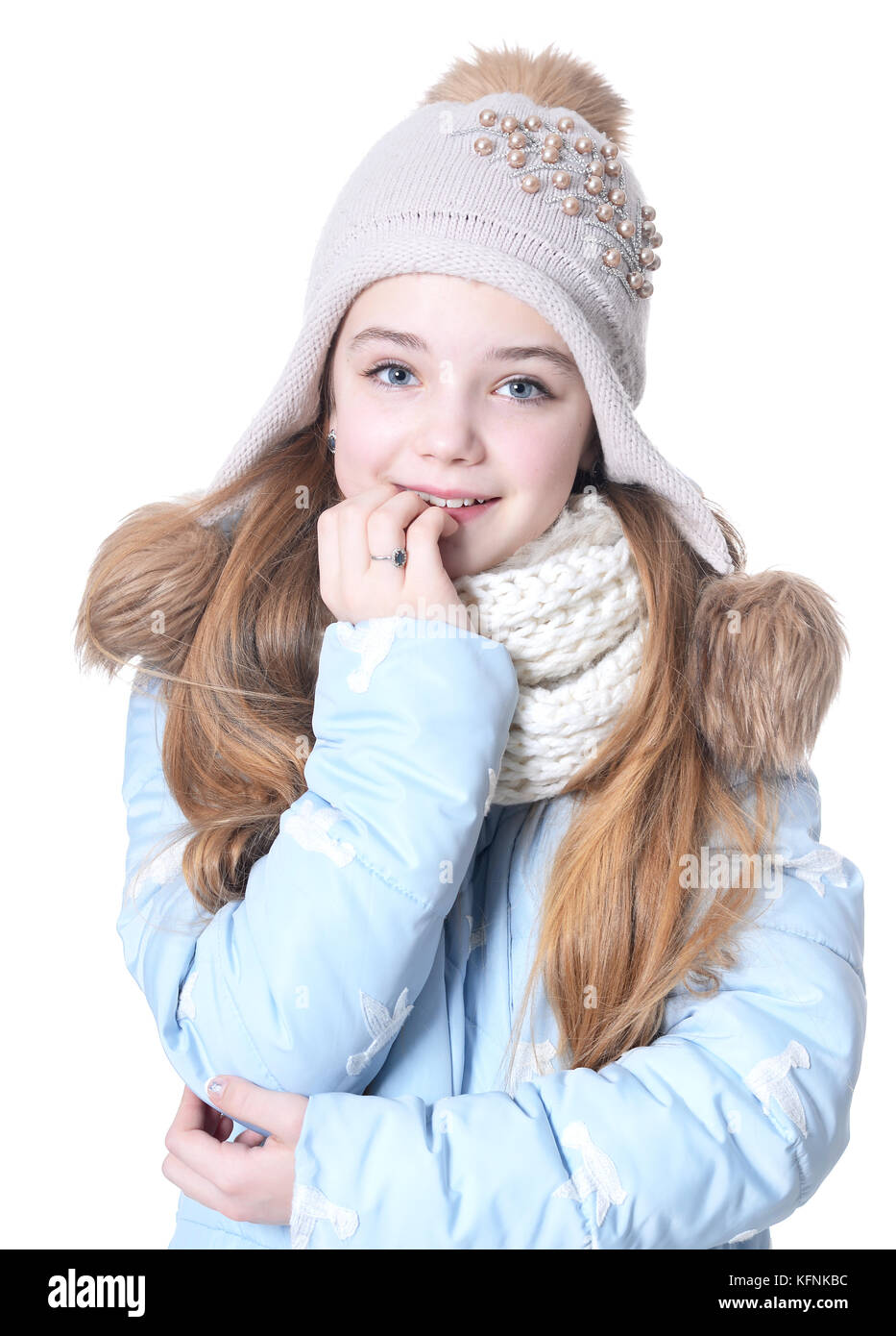 little girl in warm clothes Stock Photo - Alamy