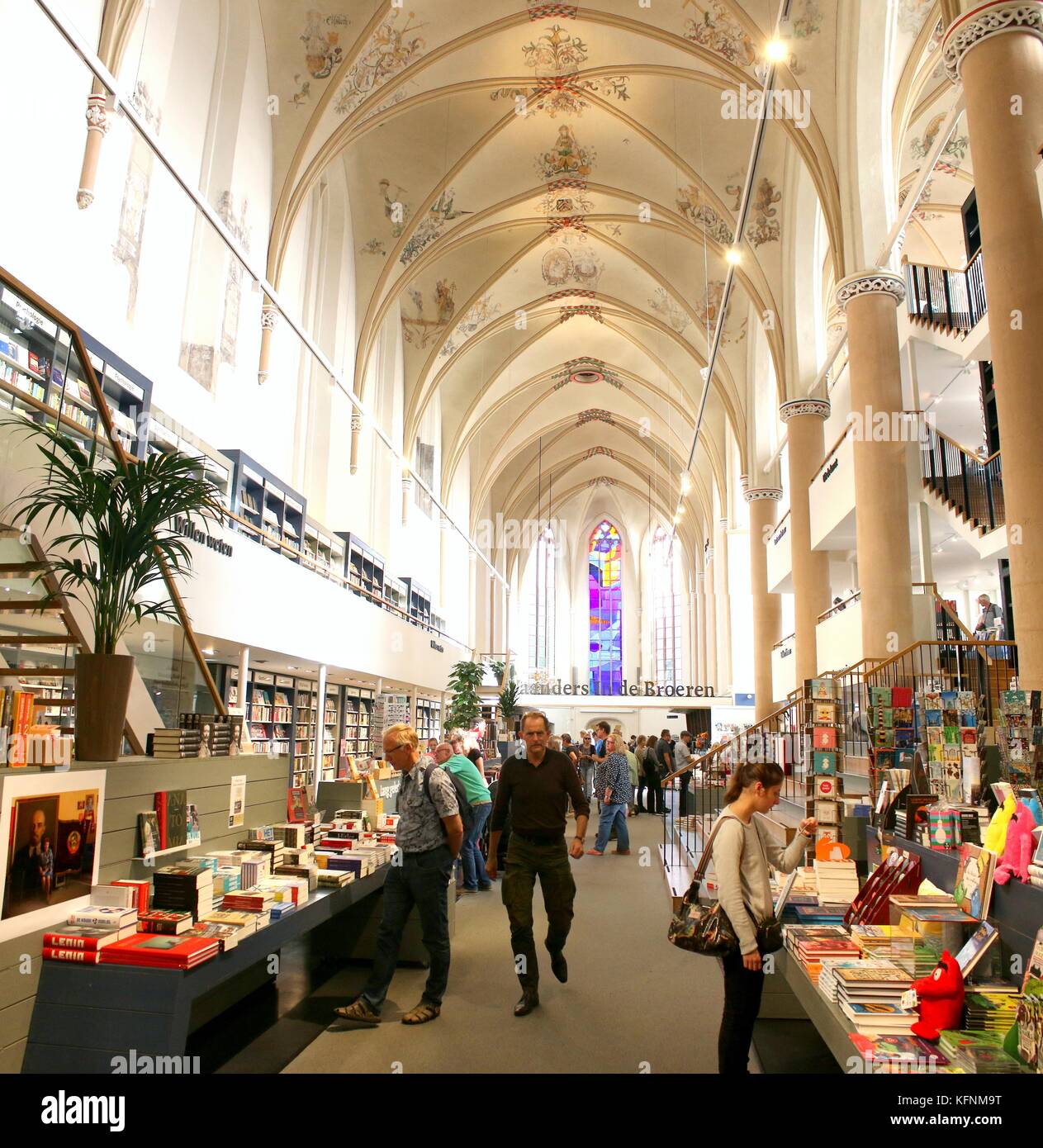 Waanders in de Broeren, modern bookstore located in a former medieval ...