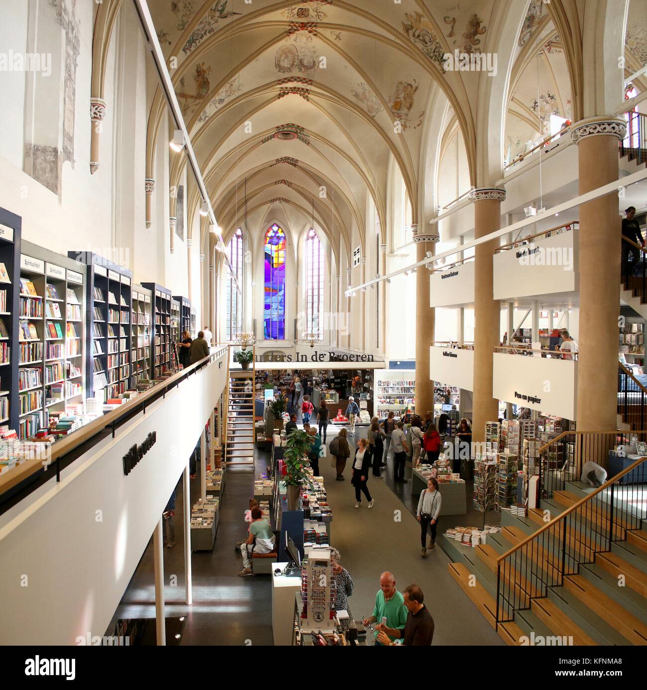 Waanders in de Broeren, modern bookstore located in a former medieval ...